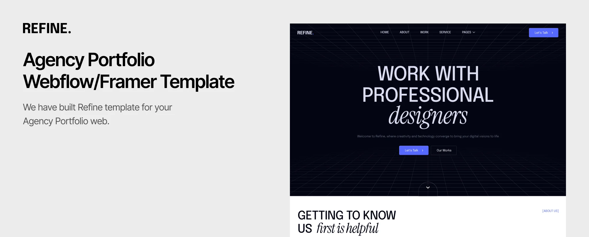 Refine - Creative Agency Website Template for Webflow & Framer - by ...